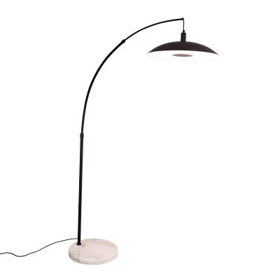 China Modern decorative home office antique lighting LED marble base arc floor lamp for sale