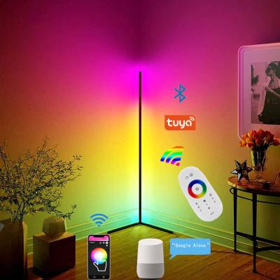 China Drop shipping bedroom color changing Modern RGB floor light minimum stand corner LED floor lamp for sale