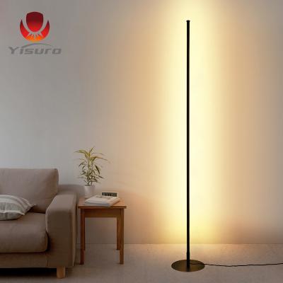 China Nordic Modern designer black and gold minimalist standing lighting for living room led floor lamp for sale