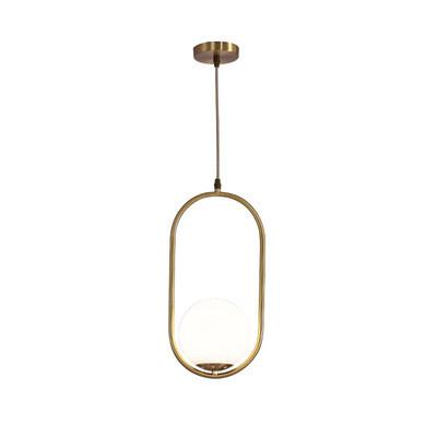 China modern linear hanging gold iron glass pendant light nice quality Round pendant lamp chandelier for sale