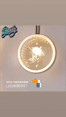 China Nordic post-modern restaurant bar aisle window bedroom bedside hanging line long line net red light luxury crystal chandelier for sale