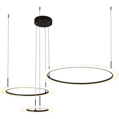 China Chandelier living room modern minimalist pendant light office hotel LED light creative round LED chandelier for sale
