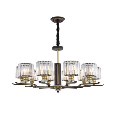 China Big flower antique silver vintage Edison modern lamp pendant light chandeliers luxury crystal chandelier for sale