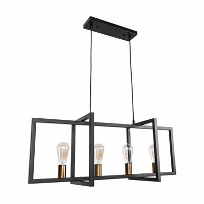 China Vintage rustic industrial 4-lights kitchen island chandelier for sale