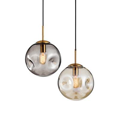 China single smoke gray indoor hotel LED nordic glass lighting pendant lamp  globe lights for sale