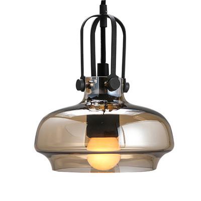 China Modern minimalist loft cafe bar single head glass pendant light fiberglass pendant light for sale