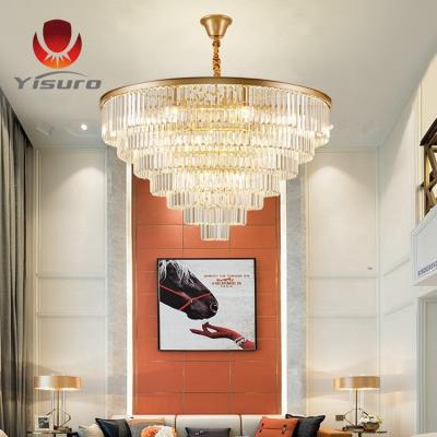 China Home Decor Luxury k9 Crystal Chandelier Modern Indoor Led Pendant Lamp Crystal Lighting In China For Living Room for sale