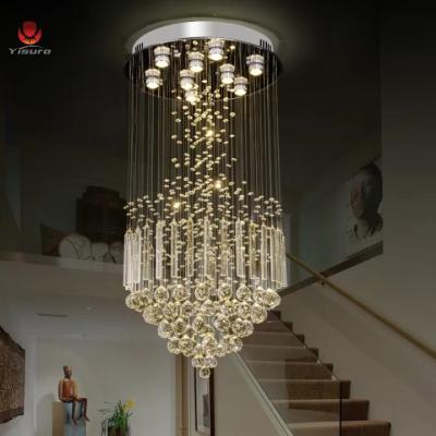 China factory directly supply long contemporary modern led crystal luxury chandeliers living room amazon top luxury K9 crystal light for sale