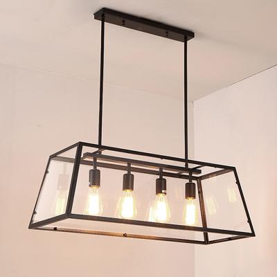 China vintage iron pendant indoor lights chandelier modern lamps  for restaurant home decor retro nordic industrial kitchen light for sale