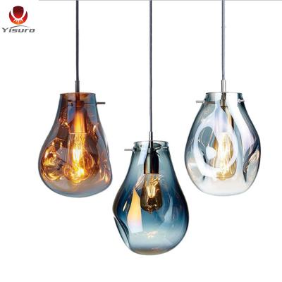 China hot sale nodic contemporary color glass modern chandeliers pendant lamp for home decoration for sale