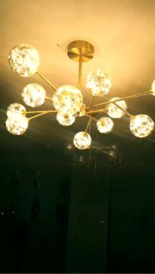 China Nordic living room magic bean chandelier creative atmosphere bedroom dining room starry magic bean glass chandelier for sale