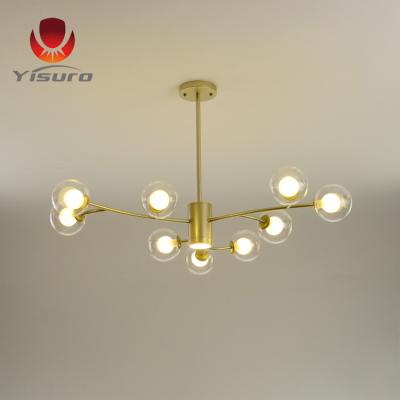 China Modern Interior Sputnik Blown Glass Globe Ceiling Pendant Chandelier Light Fixture for sale