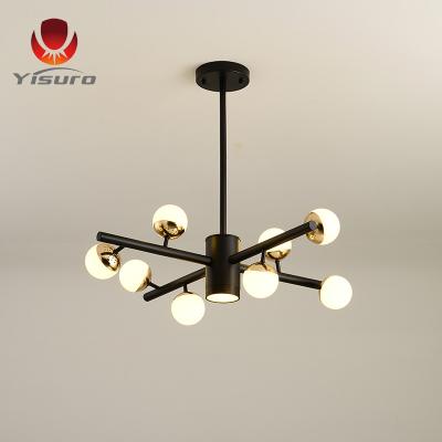China Guzhen Nordic chandelier modern living room lighting acrylic lamp shade hanging light fixtures for sale