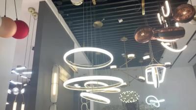 China Simple Ceiling Modern 3 Rings Circle Led Art Pendant Light Large Chandeliers And Lamps Modern for sale