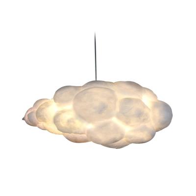 China Modernism Polymer Silk Floating Cloud Shape Chandelier Pendant Lights Kids Room for sale