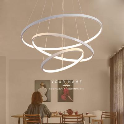 China Modern art design circle LED pendant light chandelier for home and hotel for sale