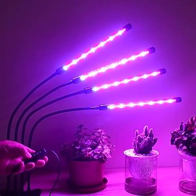 China 20W Dual Head 4 Levels mini Dimmable Desk Light for Plant Growth  Red Blue purple LED strip Indoor Plant Grow lamp for sale