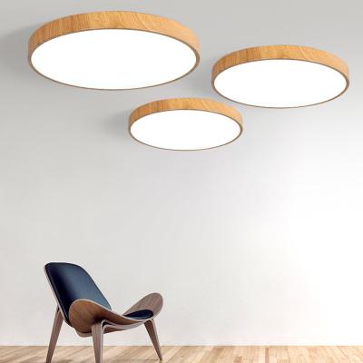 China 8W 12W 16W 24W Recessed Ceiling Light Decorative Black Wooden Glass Decorative Ceiling Light for sale