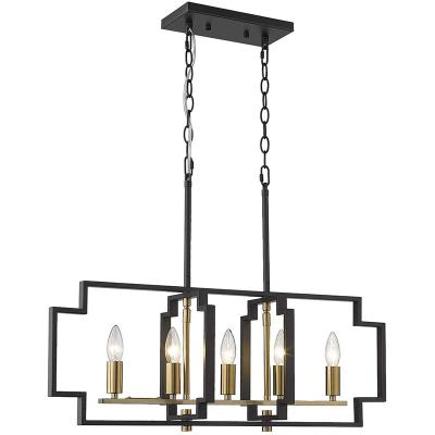 China Indoor art modern decoration design metal custom interior home fixture kitchen hanging pendant light for sale