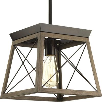 China One-Light Mini Pendant Light Indoor Led Ceiling Lighting Fixture Metal Industrial Rustic Indoor Cage Lamp for sale