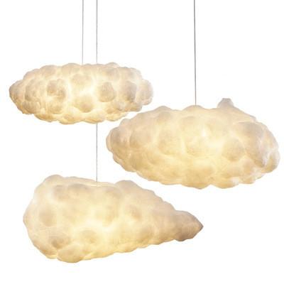China Bar cafe Dining room white cotton cloud shape modern LED chandelier for sale