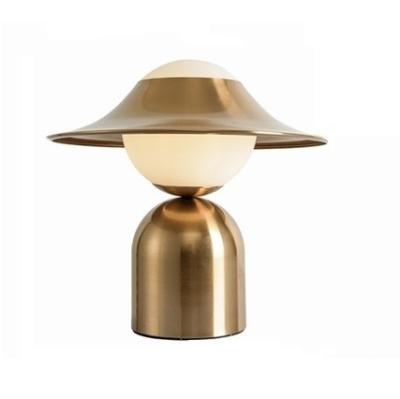 China Greenlighting indoor bedroom creative hat shape metal light modern cute table lamp for sale