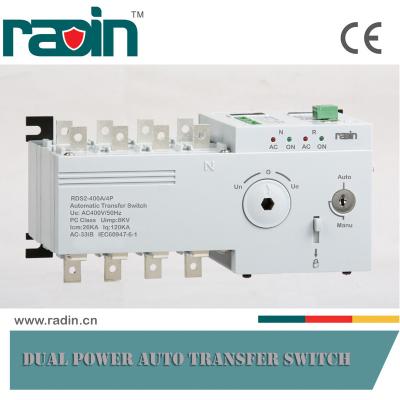 China New Design 3P/4P 315A---630A PC Type White Dual Power Automatic Transfer Switch with DC12V/24V Controller (RDS2-630) for sale