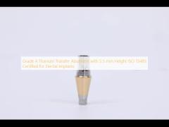 Grade 4 Titanium Transfer Abutment with 5.5 mm Height ISO 13485 Certified for Dental Implants