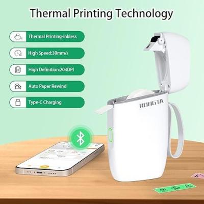 China Máquina de etiquetas con cinta, Impresora de etiquetas Bluetooth R5, Mini impresoras de etiquetas inalámbricas con múltiples plantillas para organizar la oficina y el hogar en venta