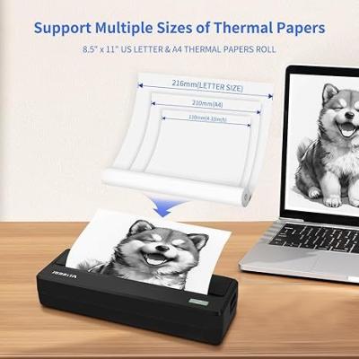 Cina Stampa portatile senza inchiostro PN81 per viaggi, stampante termica wireless Bluetooth 300Dpi, compatibile con Android / iOS e laptop in vendita