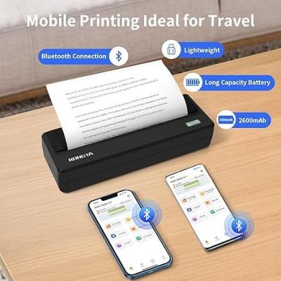 Cina Stampa portatile senza inchiostro PN81 per viaggi, stampante termica wireless Bluetooth 300Dpi, compatibile con Android / iOS e laptop in vendita