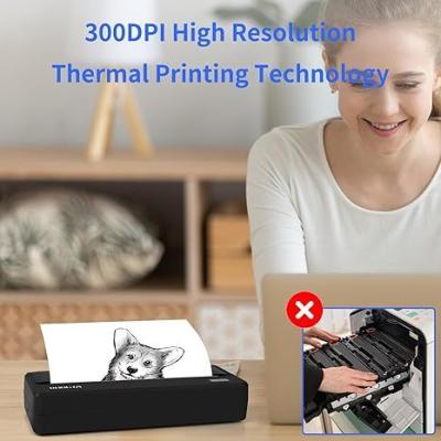 Cina Stampa portatile senza inchiostro PN81 per viaggi, stampante termica wireless Bluetooth 300Dpi, compatibile con Android / iOS e laptop in vendita