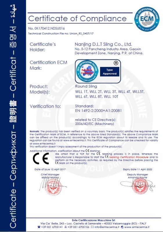 CE / Round SLING - NANJING D.L.T SLING CO.,LTD