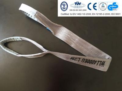 China Polyester flat webbing sling ,  WLL 4T ,   safety factor 7:1  , According to EN11492-1 Standard,  CE,G for sale
