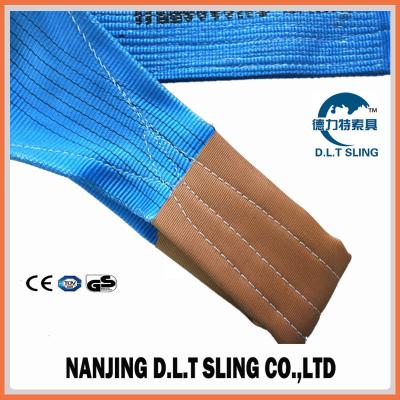 China Polyester flat webbing sling ,  WLL 8T ,   safety factor 7:1  , According to EN11492-1 Standard,  CE,G for sale