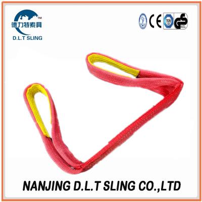 China 4-ply Polyester flat webbing sling ,  WLL 10T ,   safety factor 7:1  , According to EN11492-1 Standard,  CE,G for sale