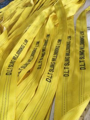 China Polyester flat webbing sling ,  WLL 3T ,   safety factor 7:1  , According to EN11492-1 Standard,  CE,G for sale