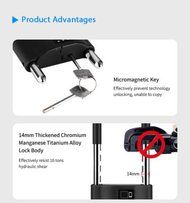 中国 TTlock / Tuya App ステンレス鋼 自転車ロック 指紋 Uロック -GL-P2 販売のため