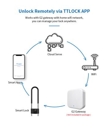 中国 TTlock / Tuya App ステンレス鋼 自転車ロック 指紋 Uロック -GL-P2 販売のため