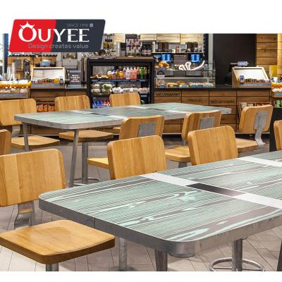 Cina Shop Milk Tea Shop Interior Decoration Designed Modern Customized Display Table Chairs Set For Bubble Tea Shop in vendita