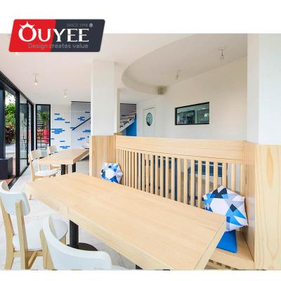 Cina Shop Bubble Tea Shop Retail Milk Tea Shop Interior Designed Wooden Table Chairs Displays in vendita