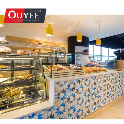 Cina Wholesale Customized Modern Designed Wooden Shop Bubble Tea Shop Floor Stand Bar Counter in vendita