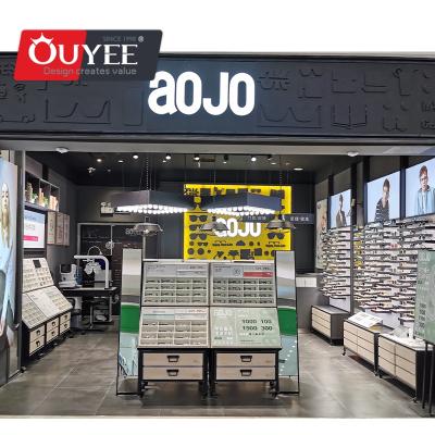 中国 Popular optical shop optical store hot sale glasses shop interior decoration design with display furniture 販売のため
