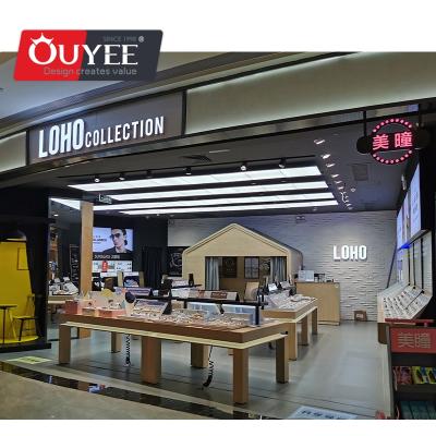 中国 Optical Store Optical Shop Modern Designed Sunglasses Shop Wooden Customized Display Cabinet Furniture 販売のため