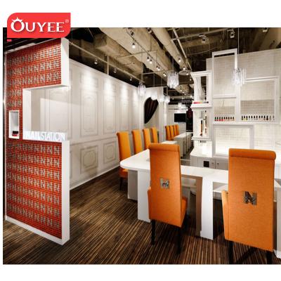 Cina Customized Nail Table Manicure Table Nail Salon Furniture Nail Equipment Nail Salon Interior Design in vendita