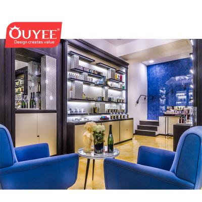 Cina MDF fashion decoration cosmetic perfume store display stand furniture store design in vendita