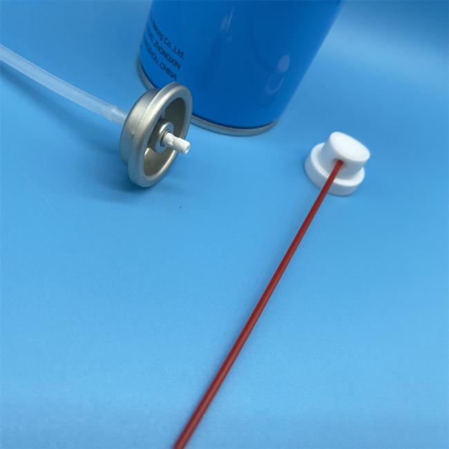 Color-coded valve in use on canister