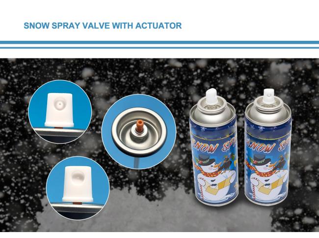 Precise One Inch Aerosol Snow Spray Valve Perfect For Holiday Displays
