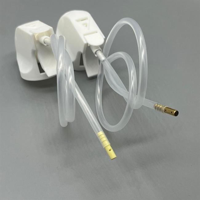 Close-up of adjustable nozzle mechanism on spray gun