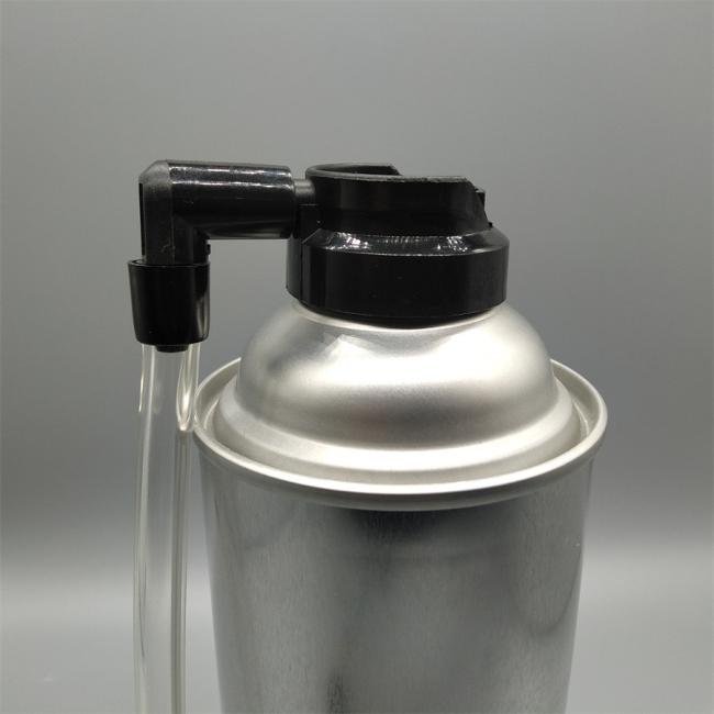 Tire inflator valve in use with hose